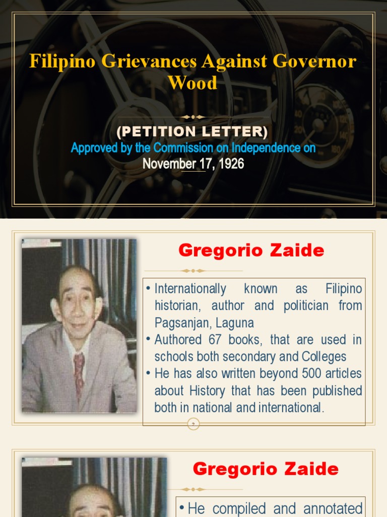 Filipino Grievances Against Gov. Wood | PDF | Philippines | Government