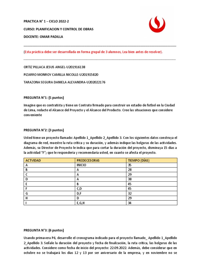 Practica N - 1 - 2022.2 | PDF