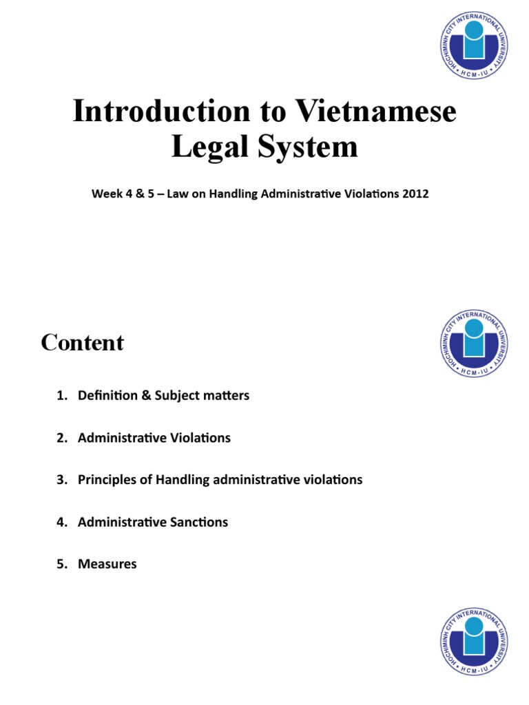 Intro To Vnlaw - w4-5 Handling Administrative Violations | PDF | Crimes ...