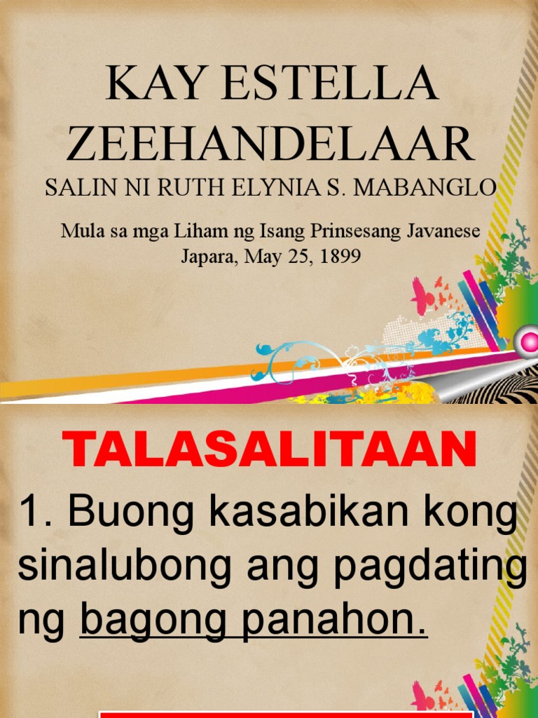 1.4 Sanaysay Kay Estella Zeehandelar | PDF