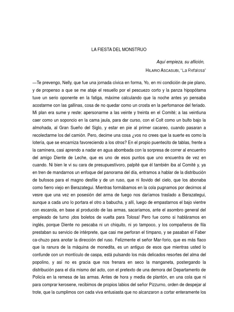 La Fiesta Del Monstruo | PDF