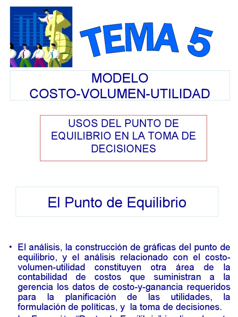 Contabilidad Gerencial Tema 5 Modelo Costo Volumen Utilidad | PDF | Presupuesto | Business
