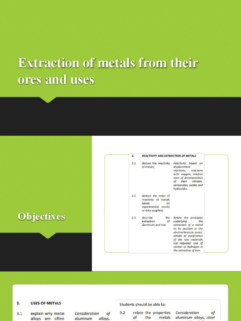 Metal Extraction Methods Explained | PDF
