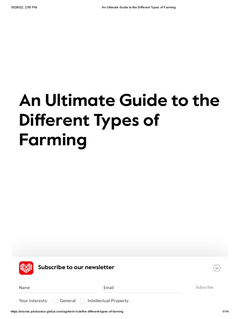 An Ultimate Guide To The Different Types of Farming | PDF | Hay ...