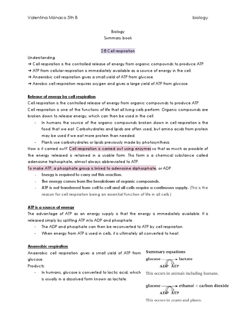 Biology Cell Respiration and Photosynthesis - Book | Download Free PDF ...