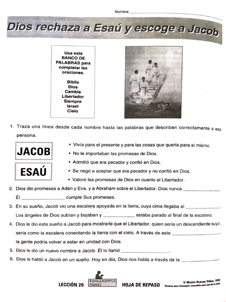 Dios Escoge A Esaú y Jacob | PDF