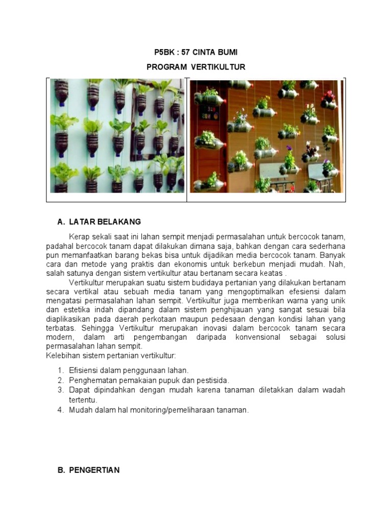 MODUL P5BK VERTIKULTUR Kurikulum Merdeka | PDF