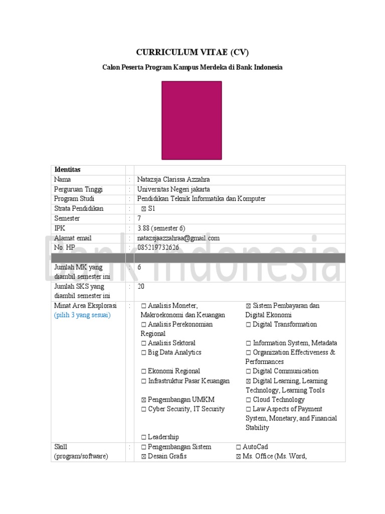CV Standar Kmbi | PDF