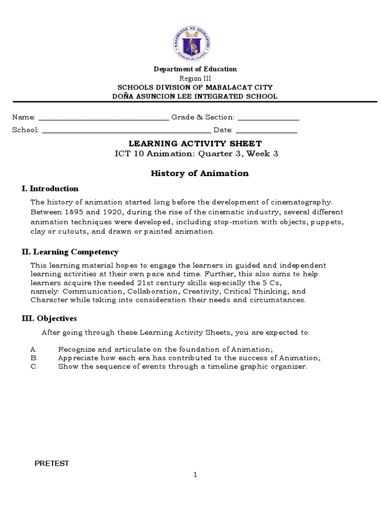 ICT 10 Animation Q3 Week 3 | PDF | Animation