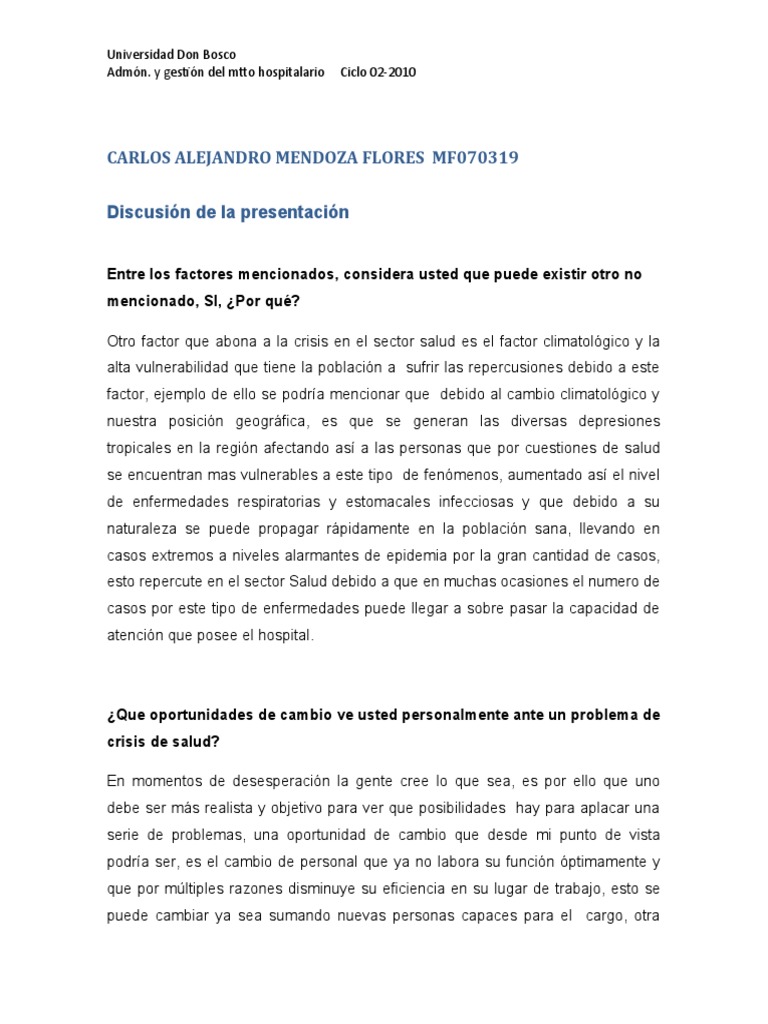 Discusion de Clase | PDF