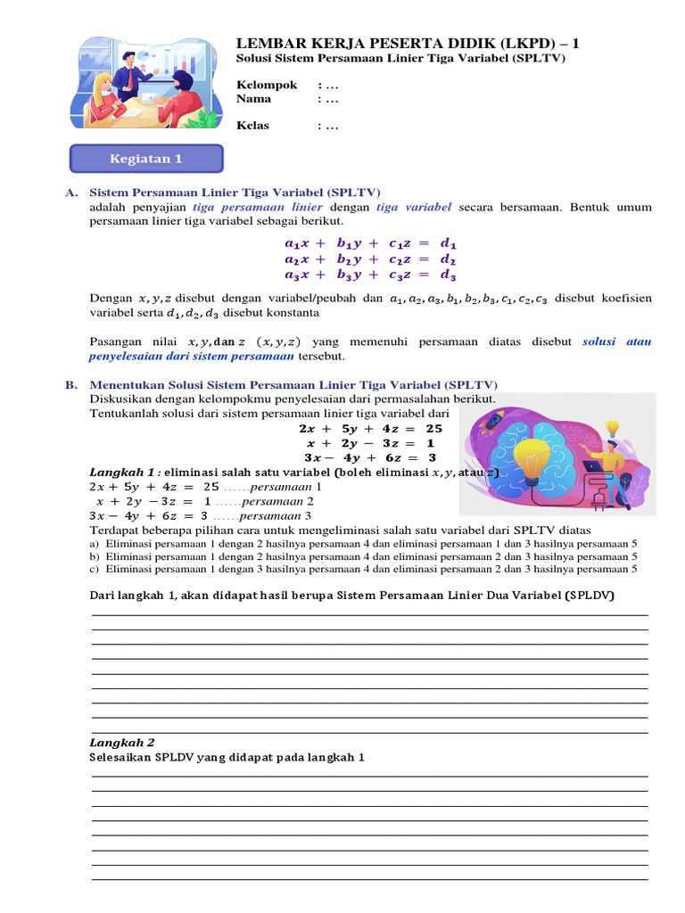 3.2. LKPD SPLTV Dan PTLDV | PDF