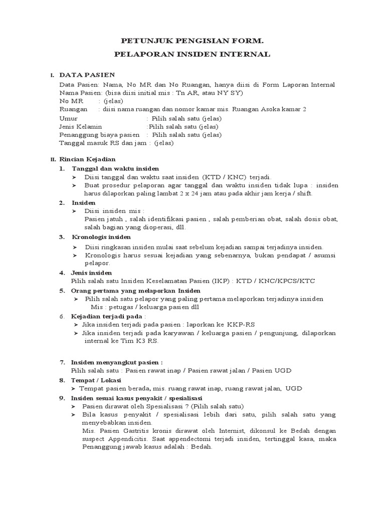 Petunjuk Pengisian Form Ikp | PDF