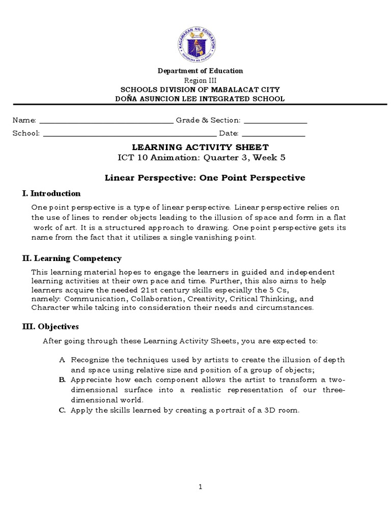 ICT 10 Animation Q3 Week 5 | PDF | Perspective (Graphical)