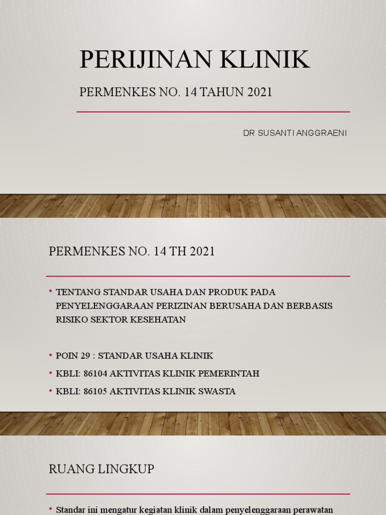 DR Susanti - Perijinan Klinik | PDF