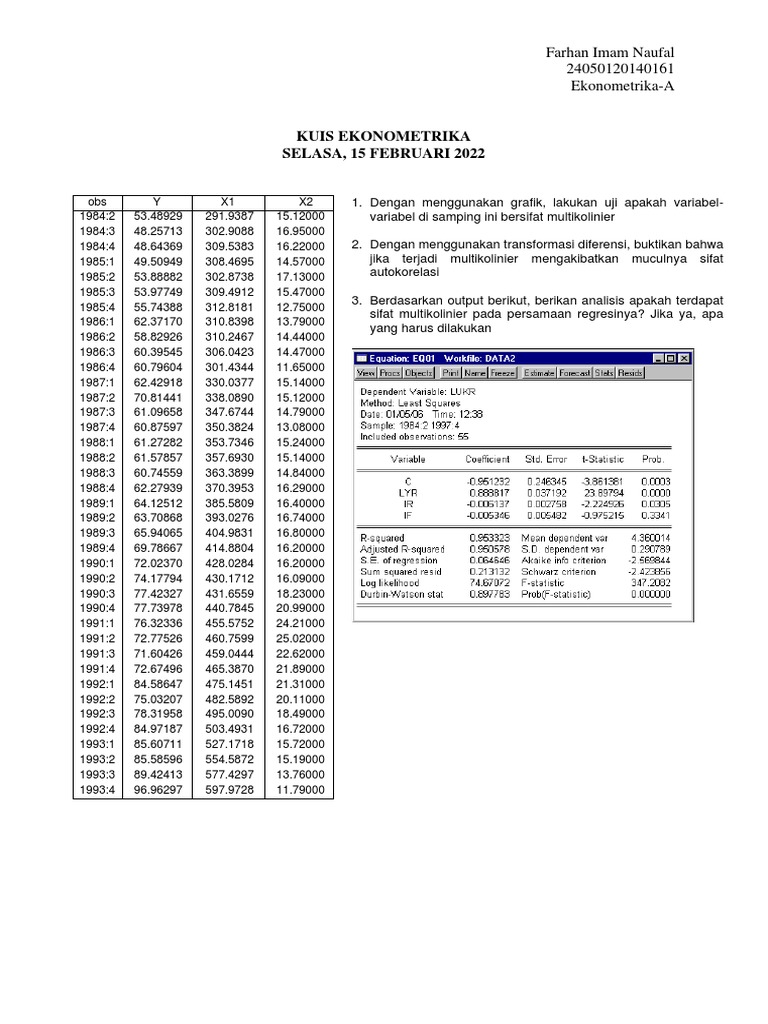 Ekonometrika | PDF | Metode & Bahan Ajar | Sains & Matematika