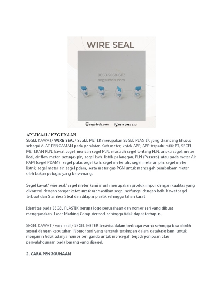 Wire Seal | PDF