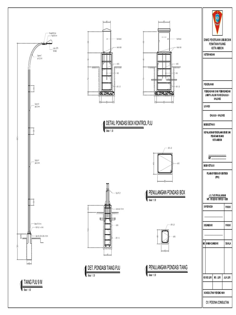 Detail Pondasi Box Kontrol Pju: Dinas Pekerjaan Umum Dan Penataan Ruang ...