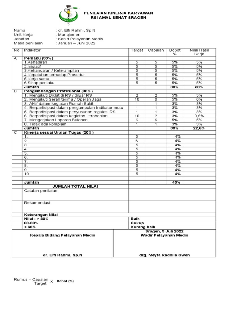 Penilaian Kinerja Karyawan Dan Rekap Tahunan 2 | PDF