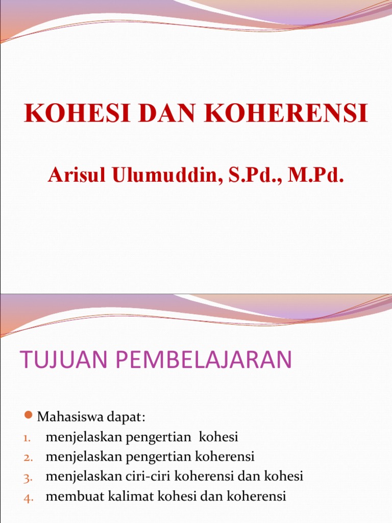 Kohesi Dan Koherensi | PDF