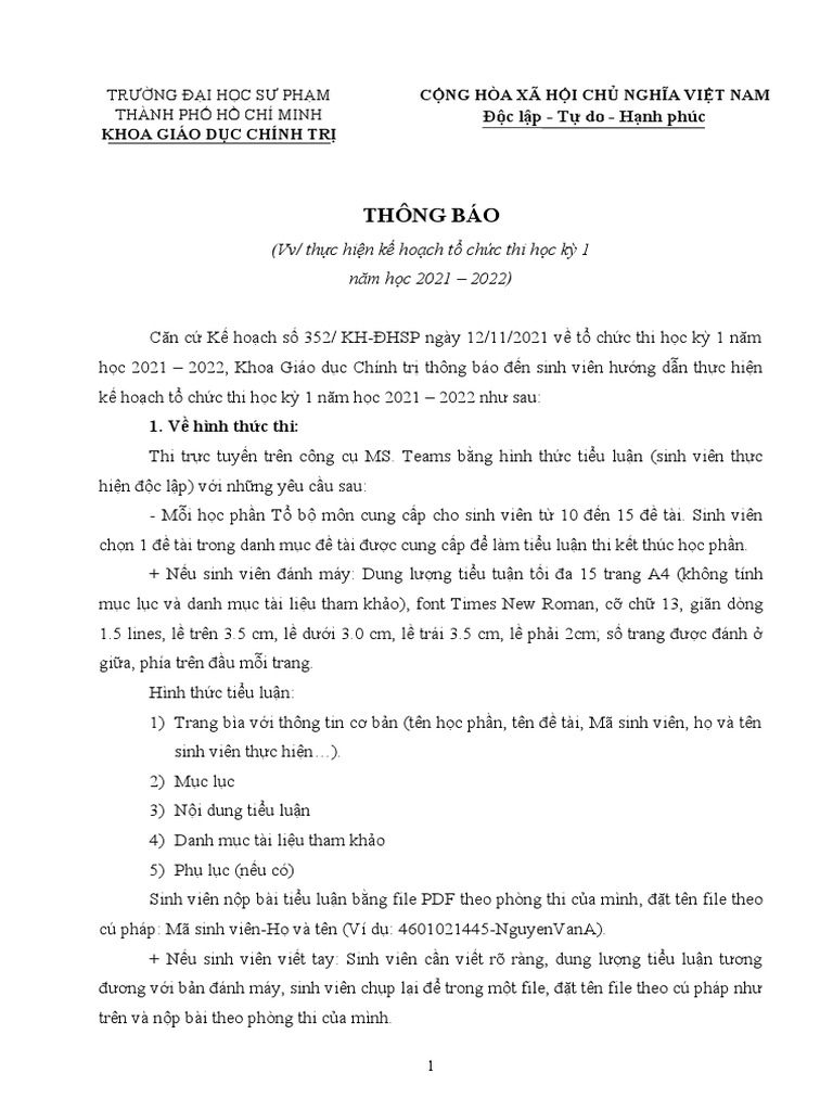 Tb-Kh-Thi HK1-2021-2022 | PDF
