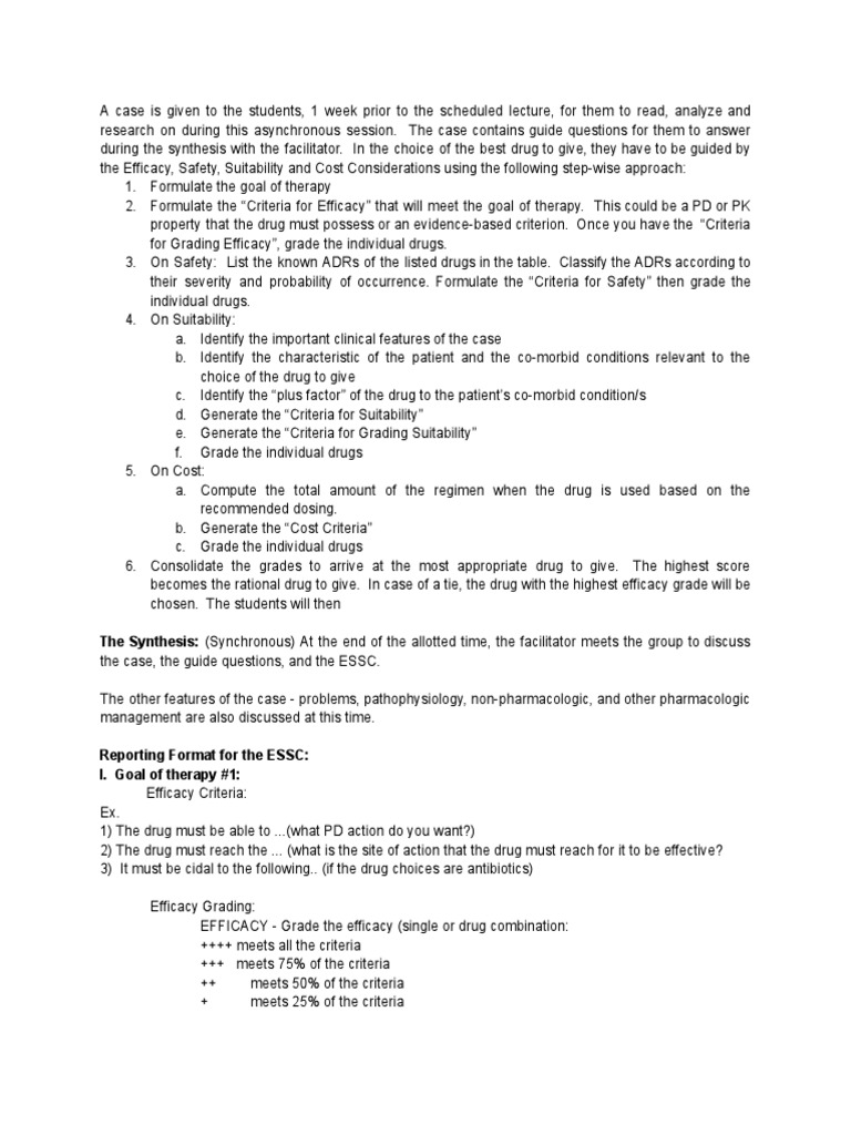 ESSC Table Guide | PDF | Comorbidity | Adverse Effect