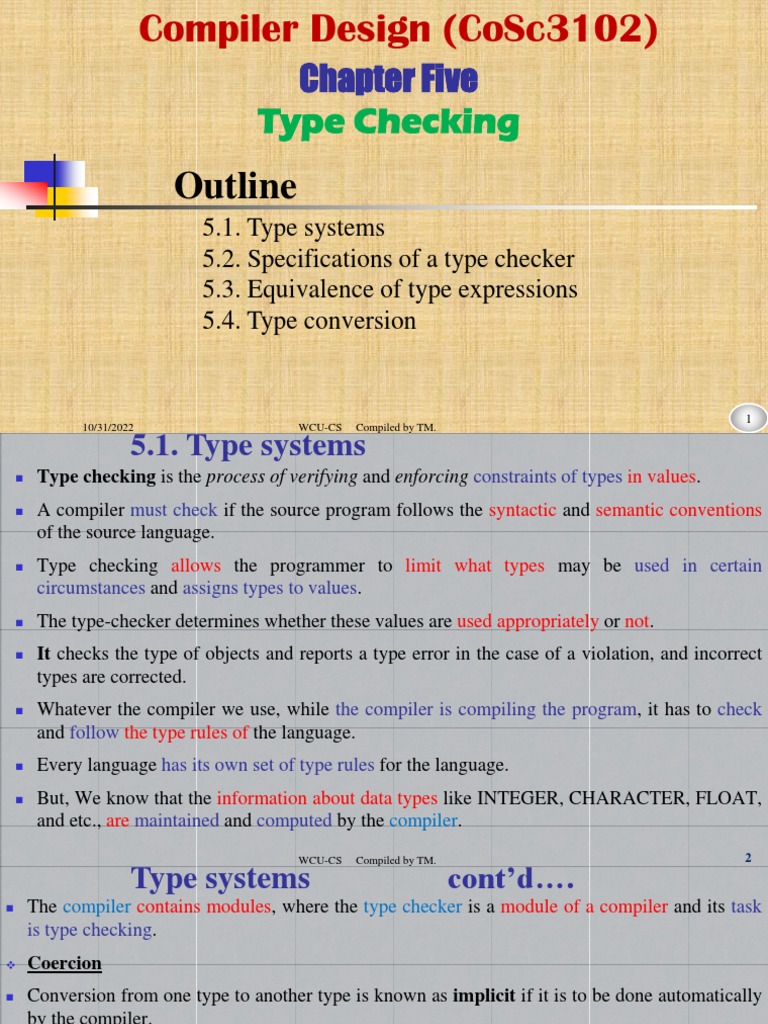 Cd Ch05 Typechecking Pdf Data Type Pointer Computer Programming 