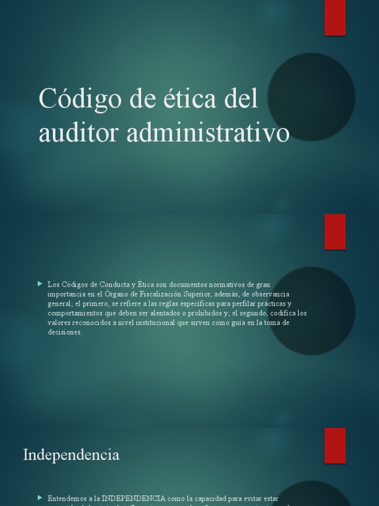 Código de Ética Del Auditor Administrativo (PROTEGIDO) | PDF | Auditoría | Contralor
