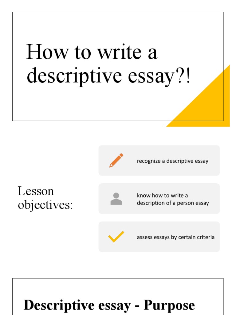 How To Write A Descriptive Essay | PDF | Essays | Adjective
