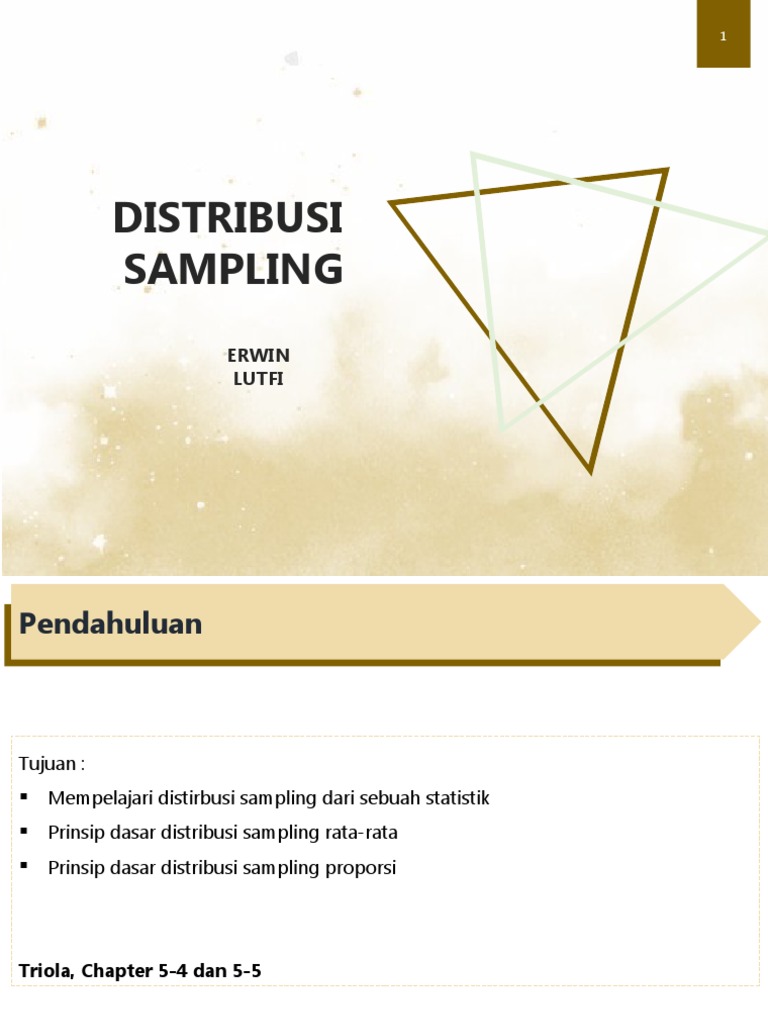 Bab 3 - Distribusi Sampling | PDF