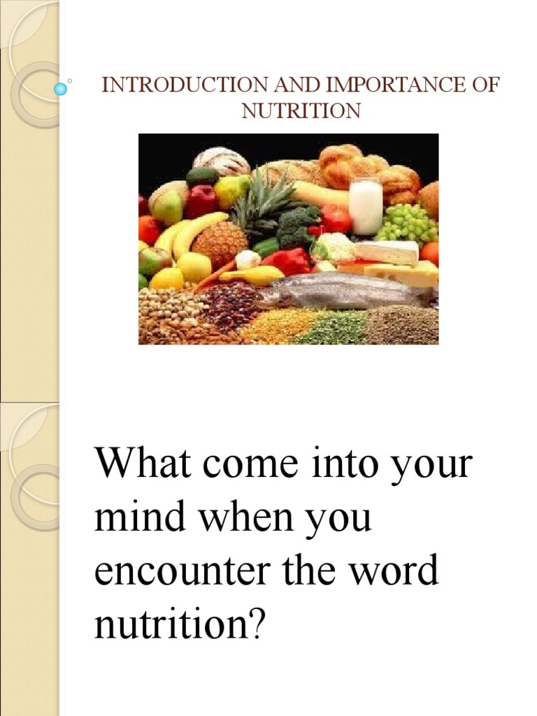 Importance of Nutrition in Health Care | PDF | Stomach | Calorie