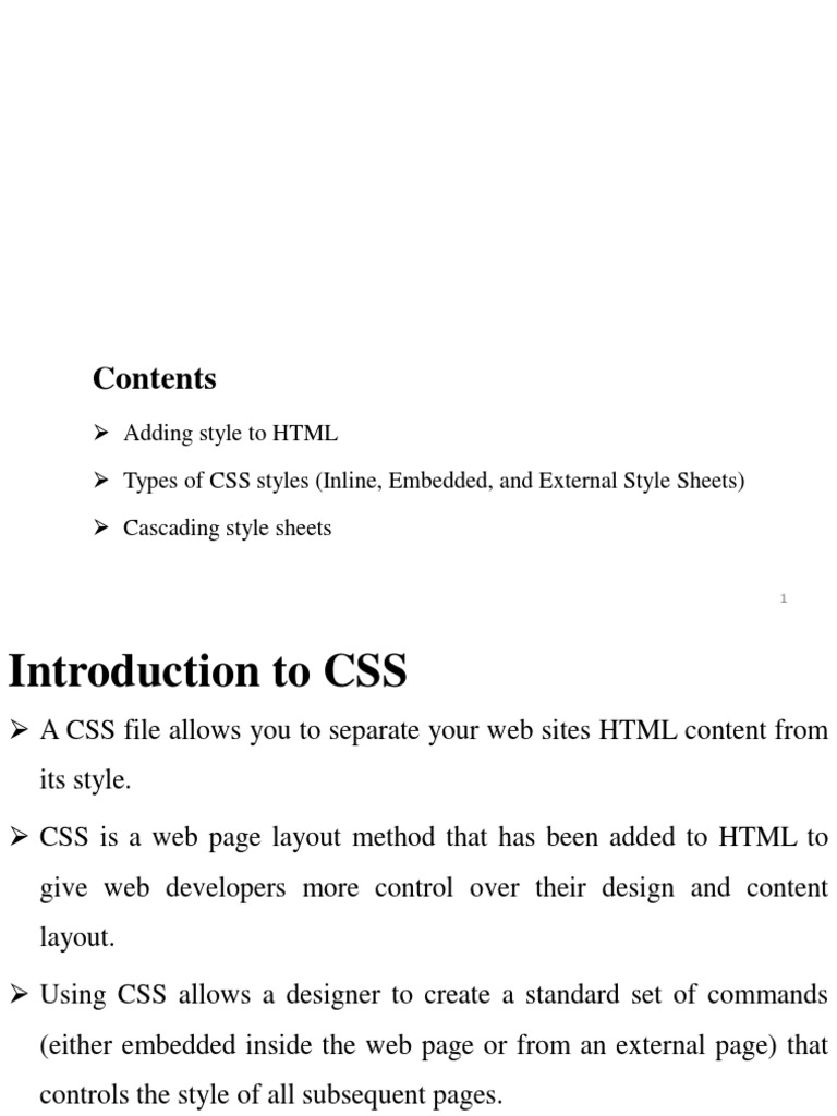 An Introduction To Cascading Style Sheets Css Exploring The Fundamentals Of Css Styling