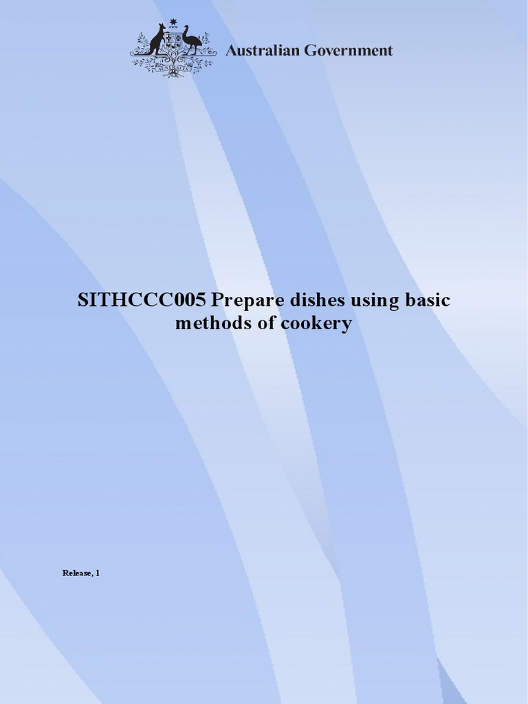 Sithccc005 R1 | PDF | Cooking | Foods