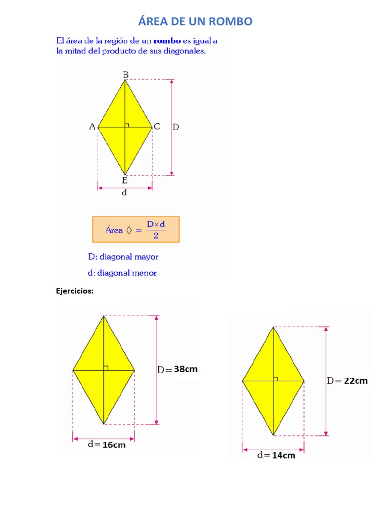 Área Del Rombo y Trapecio | PDF | Ciencia y matemáticas