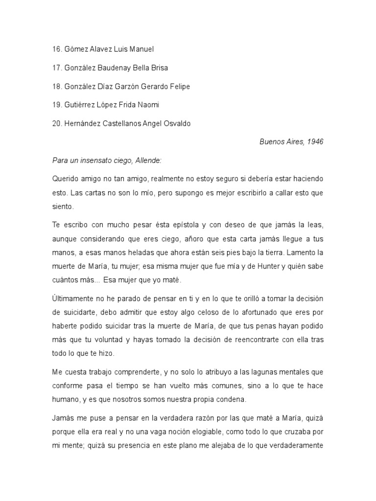 Género Epistolar Basado en El Texto El Túnel de Ernesto Sábato | PDF