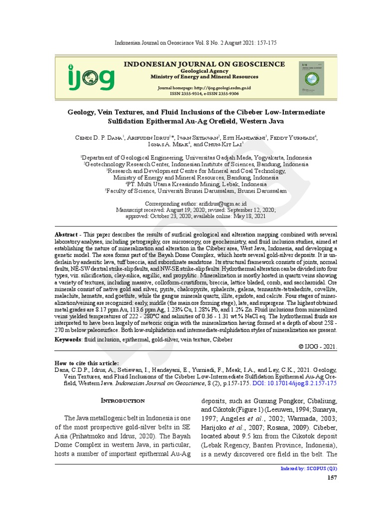 739-3400-1-PB Cibeber IJOG Q3 Scopus | PDF | Igneous Rock | Scanning ...