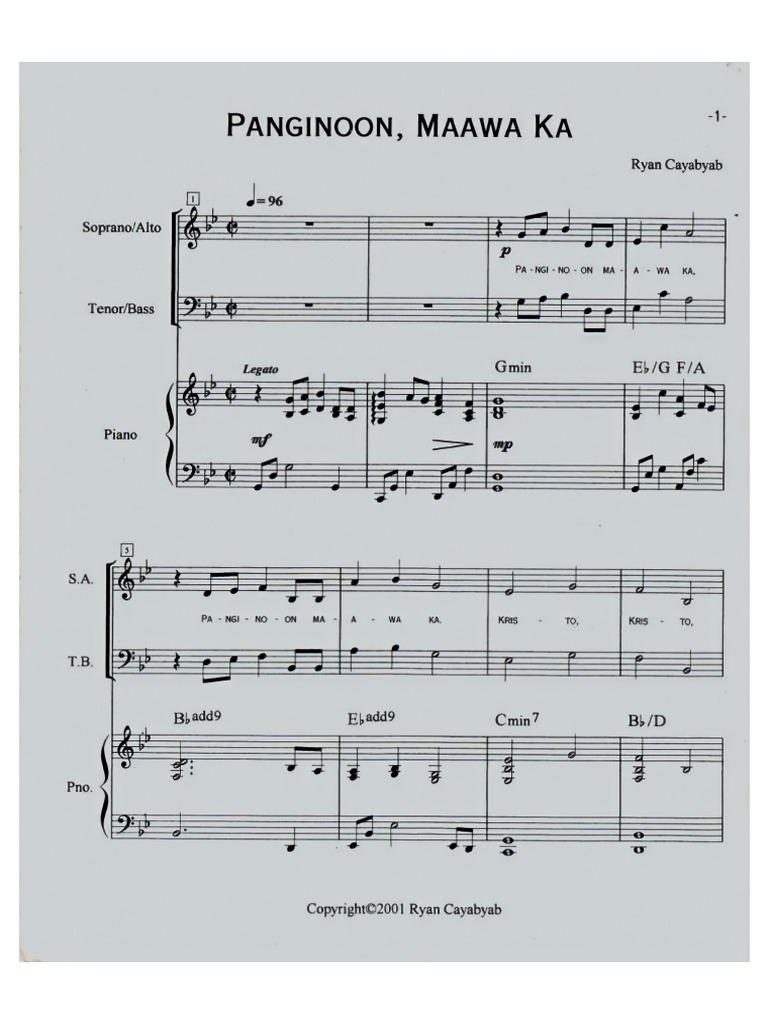 Panginoon Maawa Ka (MFP) - Ryan Cayabyab | PDF