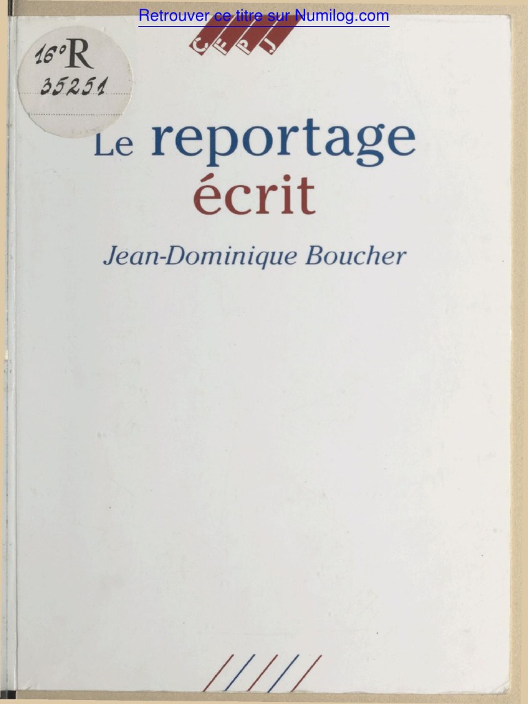 Guide du reportage écrit | PDF | Journalisme | Impression