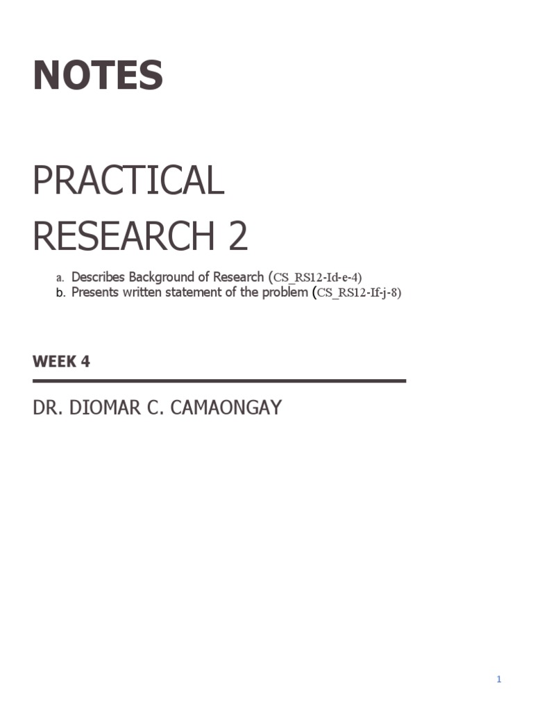 PR2 Notes Week4 | PDF | Cognition | Science