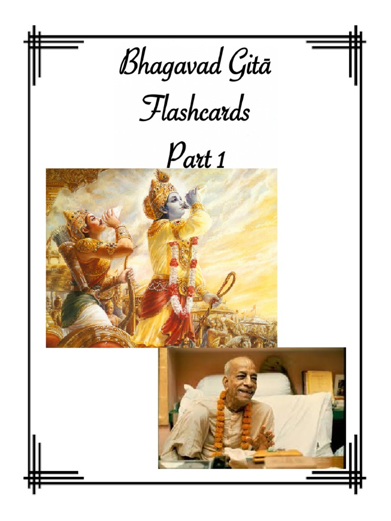 Bhagavad Gita Flashcards - Part-01 | PDF