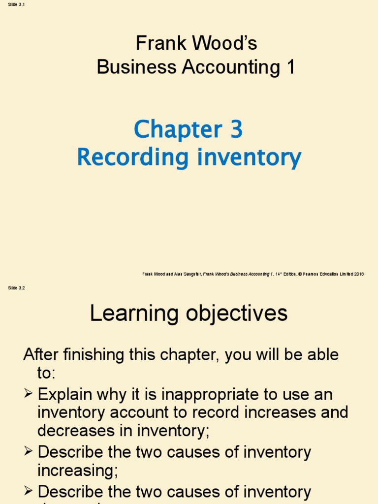Chap03 Recording Inventory | PDF | Inventory | Sales