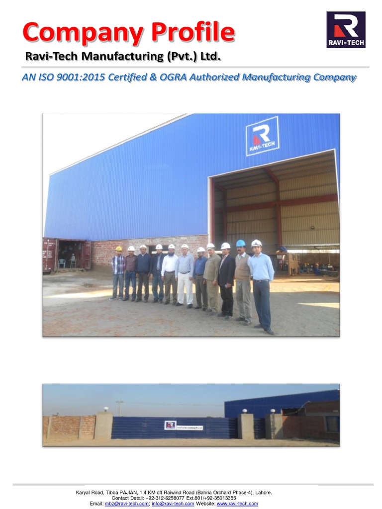 Ravi-Tech Company Profile | PDF | Pipe (Fluid Conveyance) | Liquefied ...