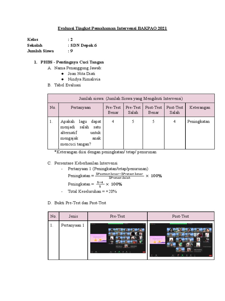 Kelas Orang Tua - Evaluasi Tingkat Pemahaman Intervensi BAKPAO 2021 | PDF | Kesehatan Holistik