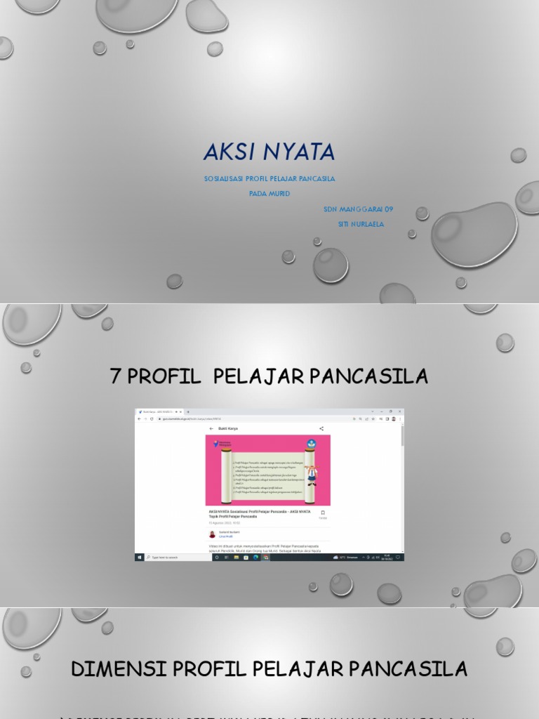 AKSI NYATA Sosialisasi Profile Pelajar Pancasila | PDF