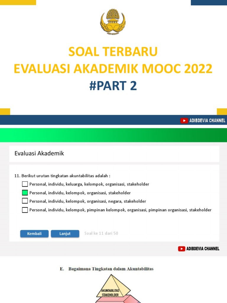 Soal Mooc 2022 Part 2 | PDF