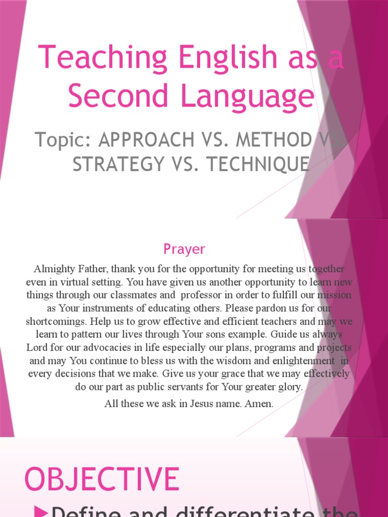 Approach Vs Method Vs Strategy Vs Technique PPT Presentation April 10 2021 | PDF | Conceptual ...