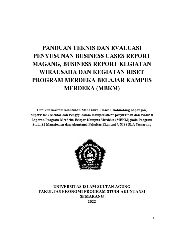 Panduan Penulisan Laporan MBKM | PDF