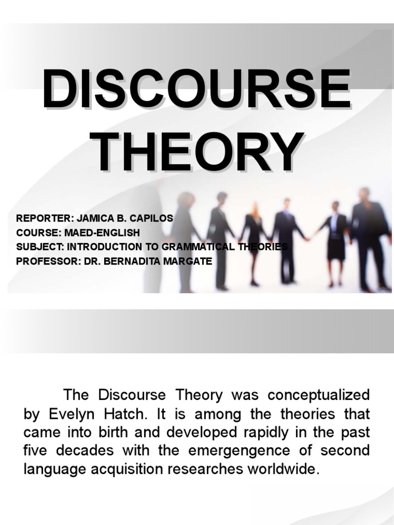 Discourse Theory | PDF | Second Language Acquisition | Language Acquisition