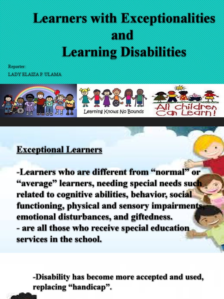 Learners With Exceptionalities and Learning Disabilities ULAMA | PDF | Disability | Intellectual ...