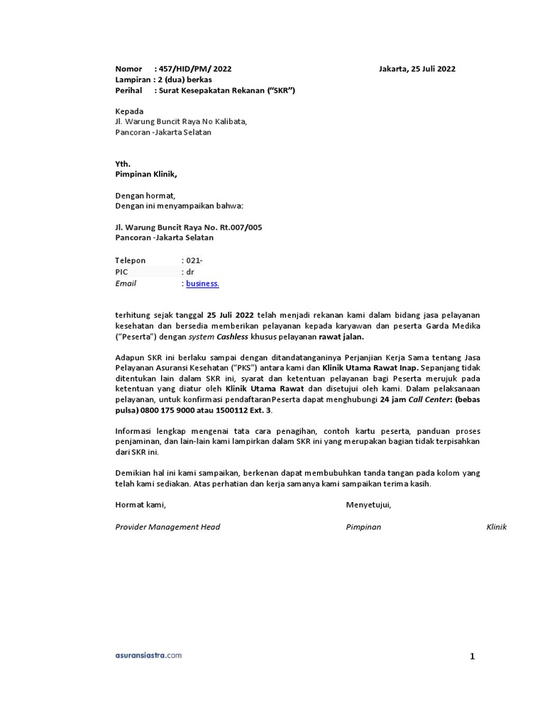 Draft SKR Klinik - Klinik | PDF