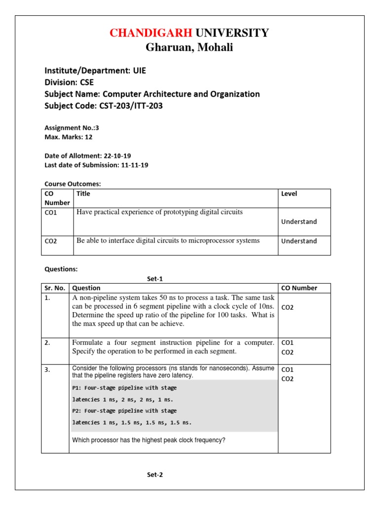 Assignment No 3 Cst 203 Pdf Parallel Computing Concurrent Computing